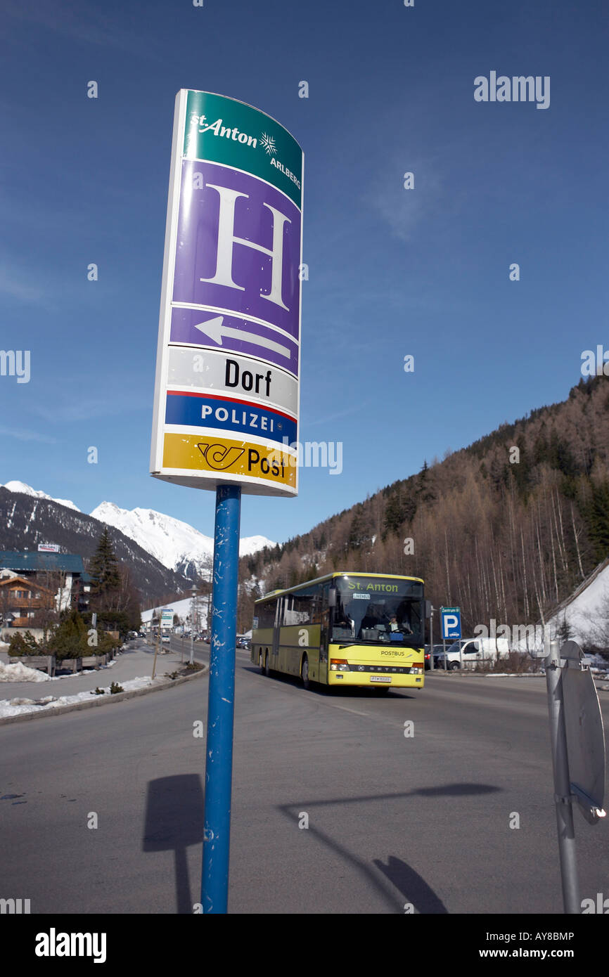 Bus stop, in Austria Stock Photo - Alamy