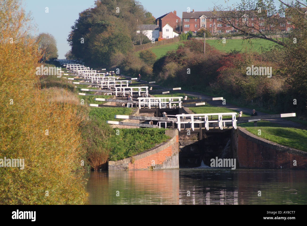 CAEN HILL LOCKS. DEVIZES. WILTSHIRE. ENGLAND. UK Stock Photo - Alamy