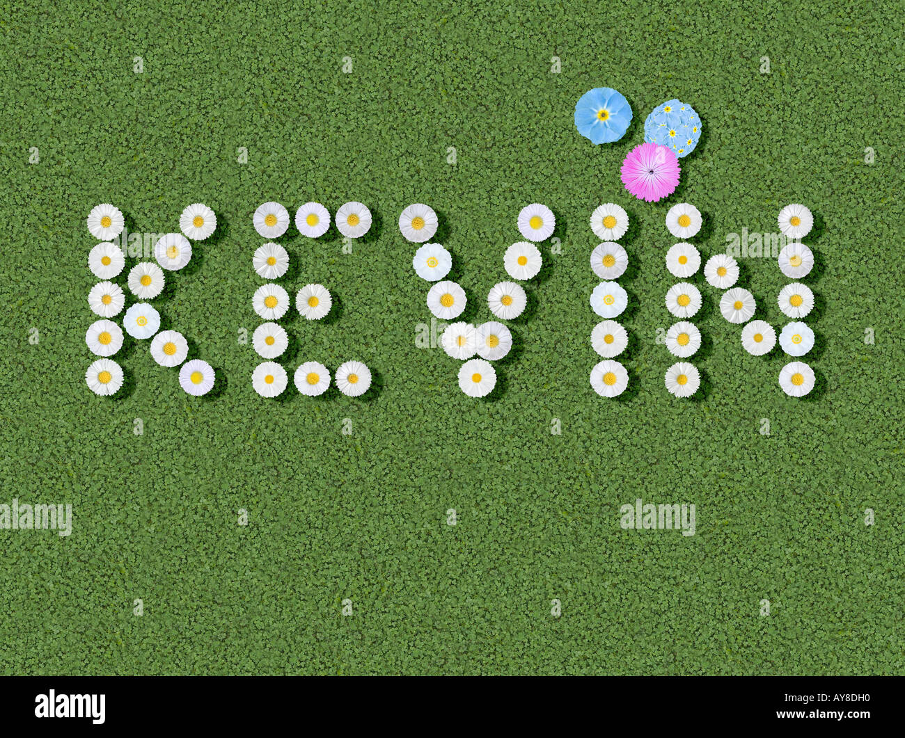 name Kevin written Stock Photo - Alamy