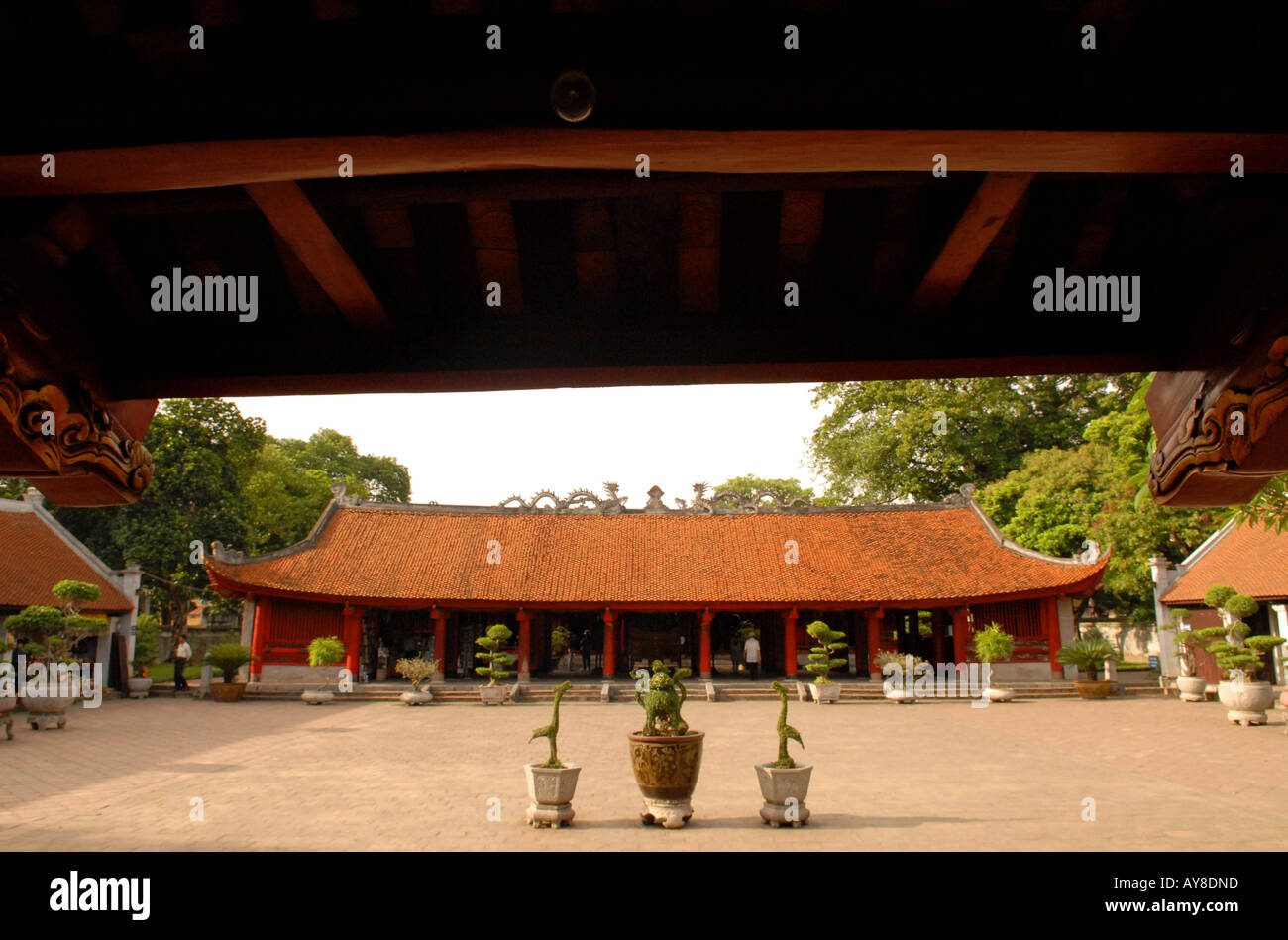 Temple of literature called Van Mieu is one of the principal tourist ...