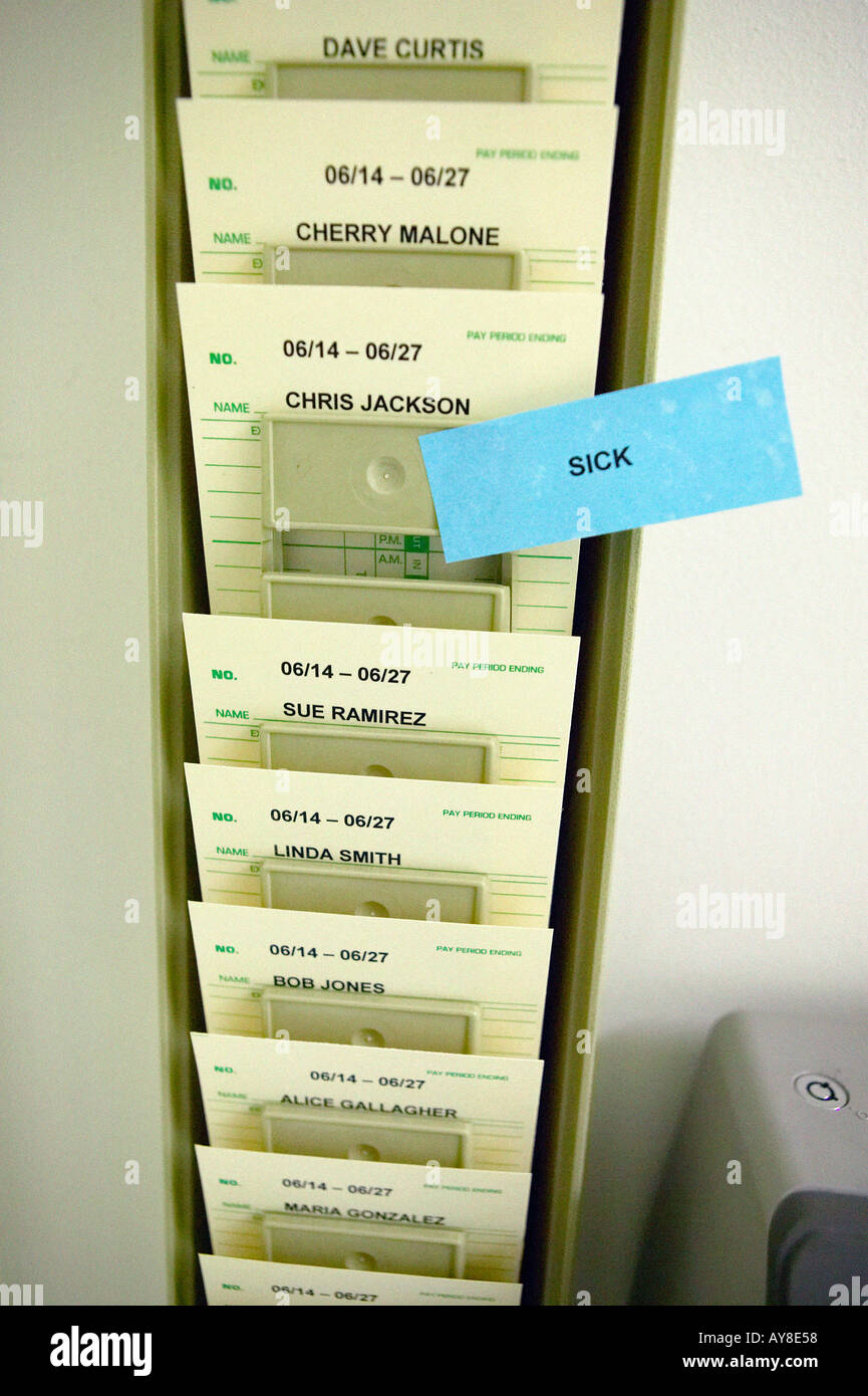 Timecards hi-res stock photography and images - Alamy