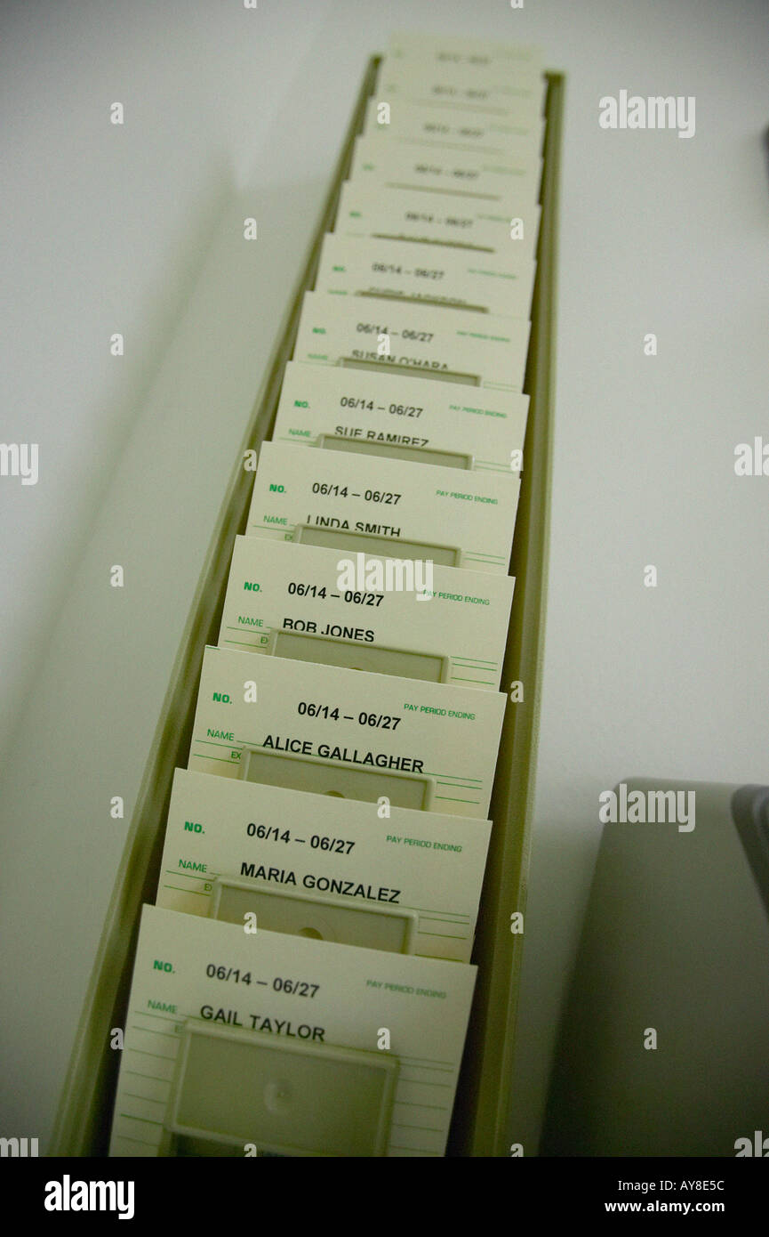 Timecards hi-res stock photography and images - Alamy