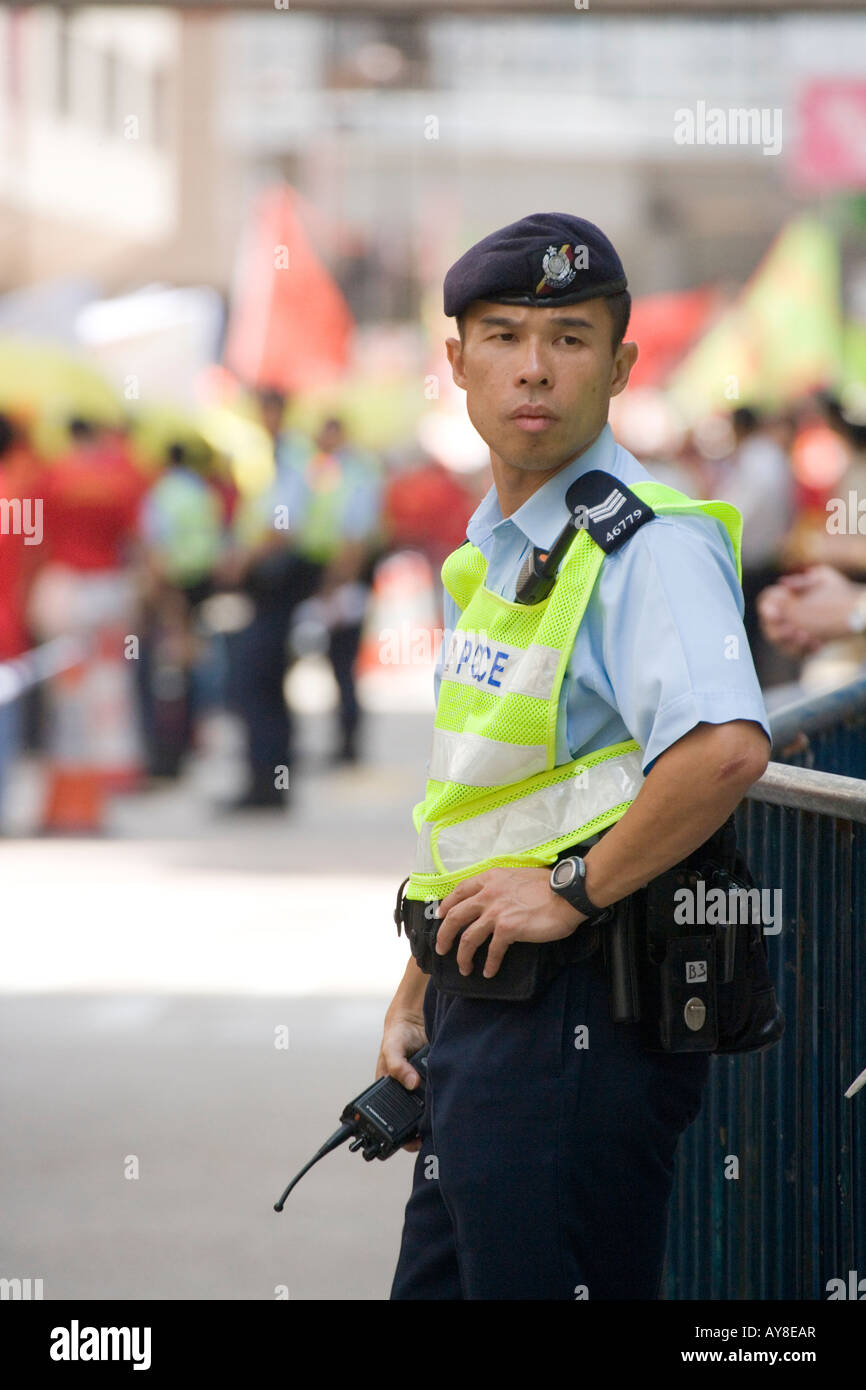 Hong Kong Policeman Stock Photo - Alamy