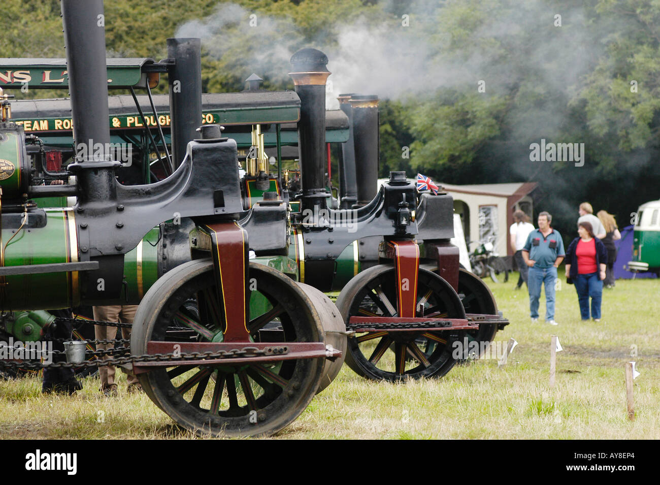 Steam rollers at Weeting Steam Rally Norfolk UK Stock Photo - Alamy