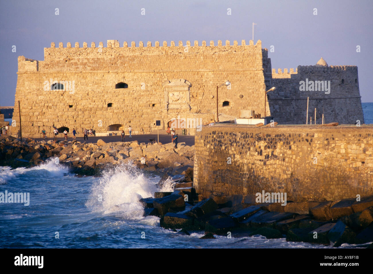Fortress with Venetian Walls Iraklion Crete Greek Islands Greece Stock ...