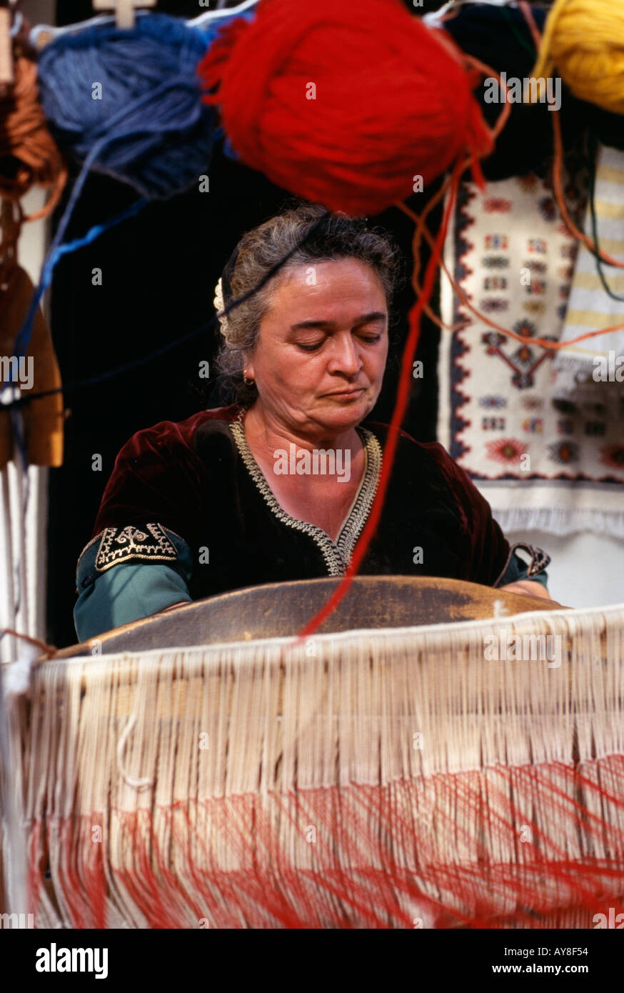 Greek woman weaving hi-res stock photography and images - Alamy