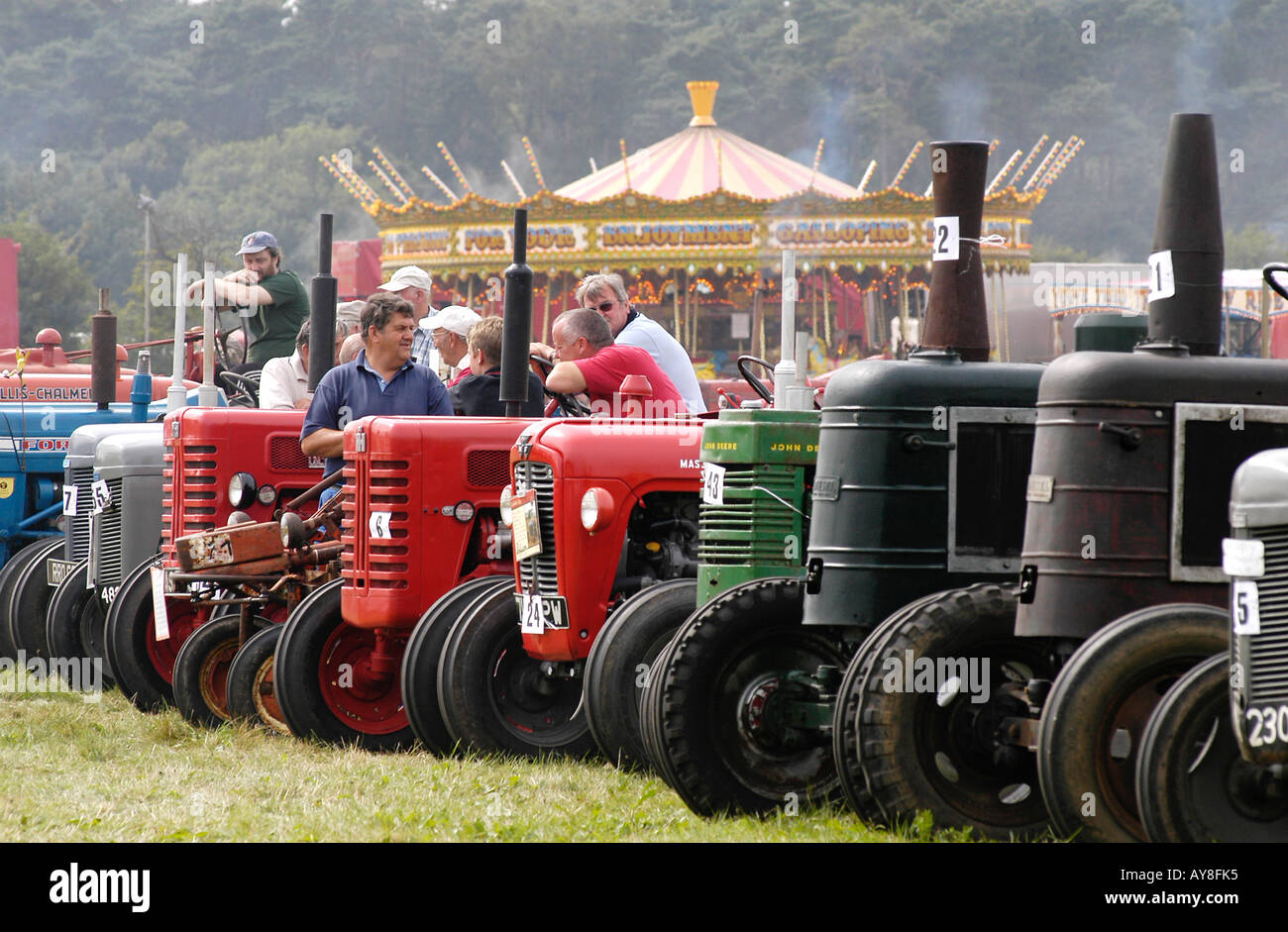 Vintage tractors at Weeting Steam Rally Norfolk UK Stock Photo - Alamy