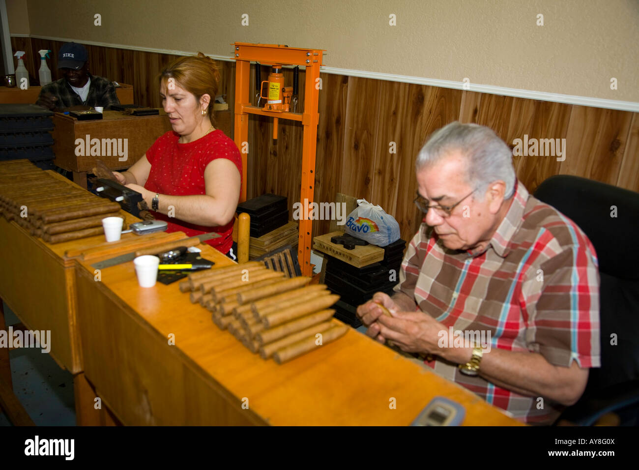 Hand rolled Cuban Cigars made in Ybor City Florida, USA Stock Photo - Alamy