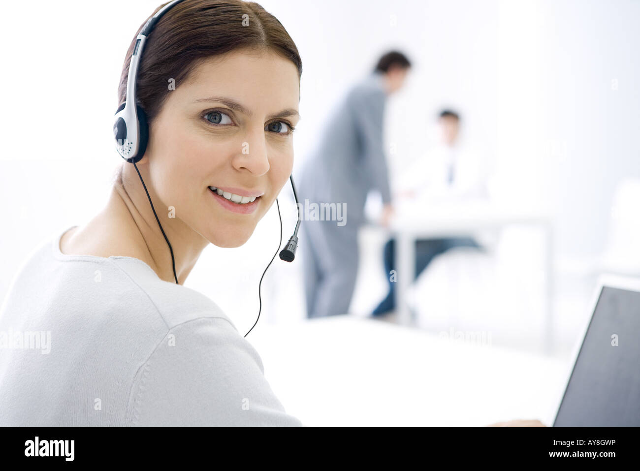 Executives wearing headsets hi-res stock photography and images - Alamy