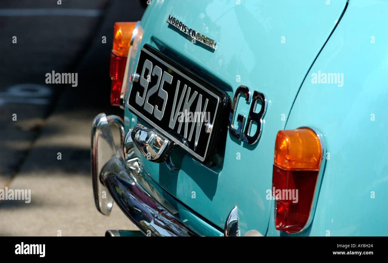 Rear end of Morris Mini Cooper Stock Photo - Alamy
