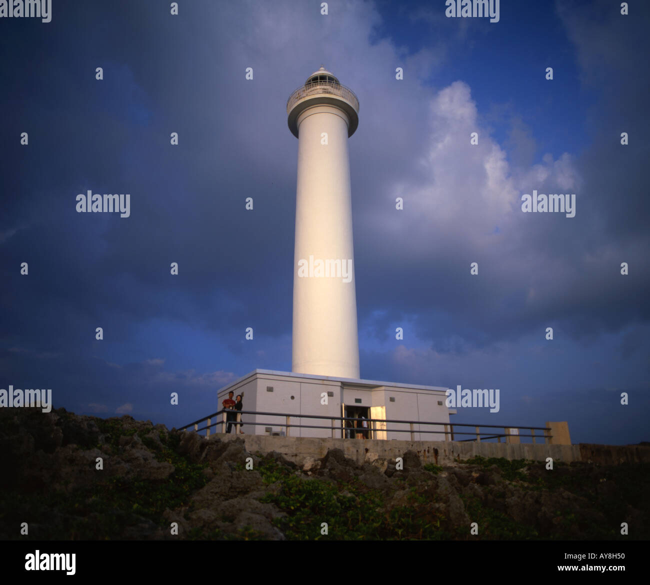 Lighthouse at Cape Zampa / Zampa Misaki, Okinawa, Japan Stock Photo - Alamy