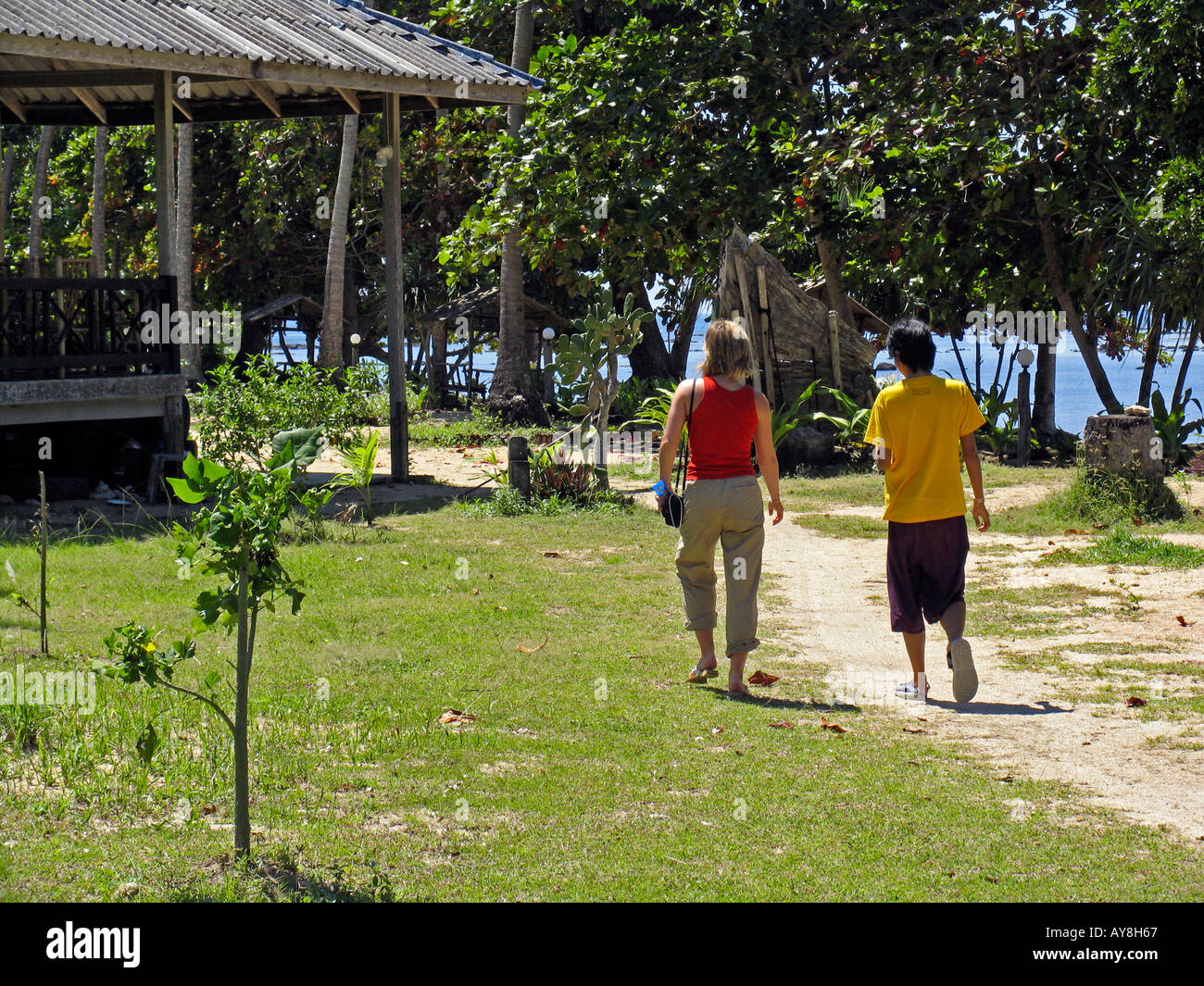 Two visitors Ko Libong Resort Ko Libong island Thailand Stock Photo - Alamy