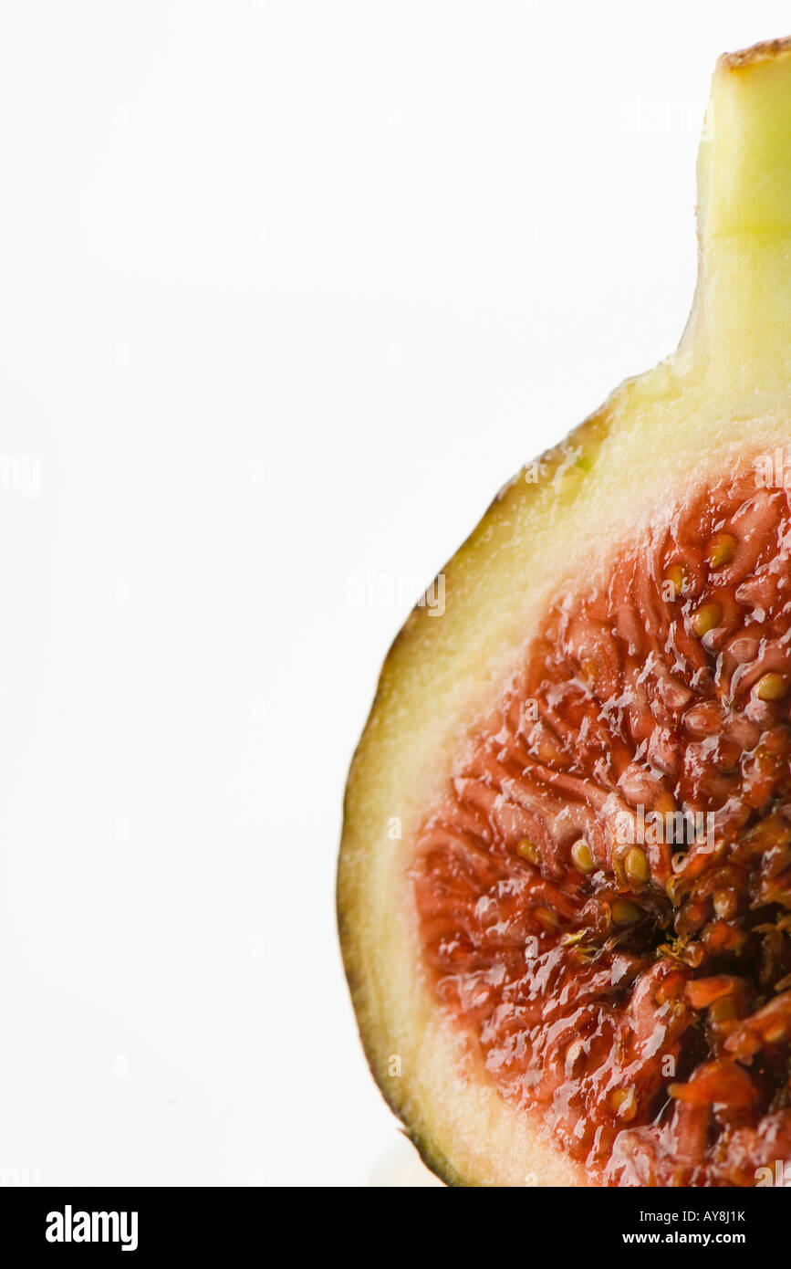 Fresh fig, cross section, cropped Stock Photo - Alamy