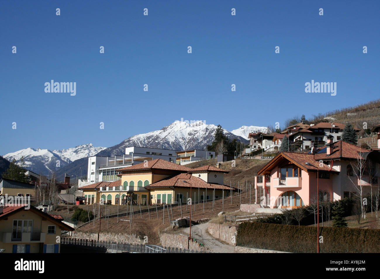 Comune di Revo in the Maddalene Mountain range of Val di Non, Italy ...