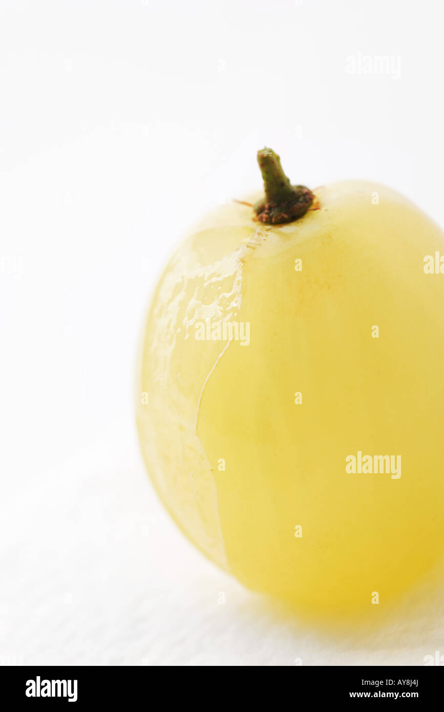 White grape, partially peeled, close-up Stock Photo - Alamy