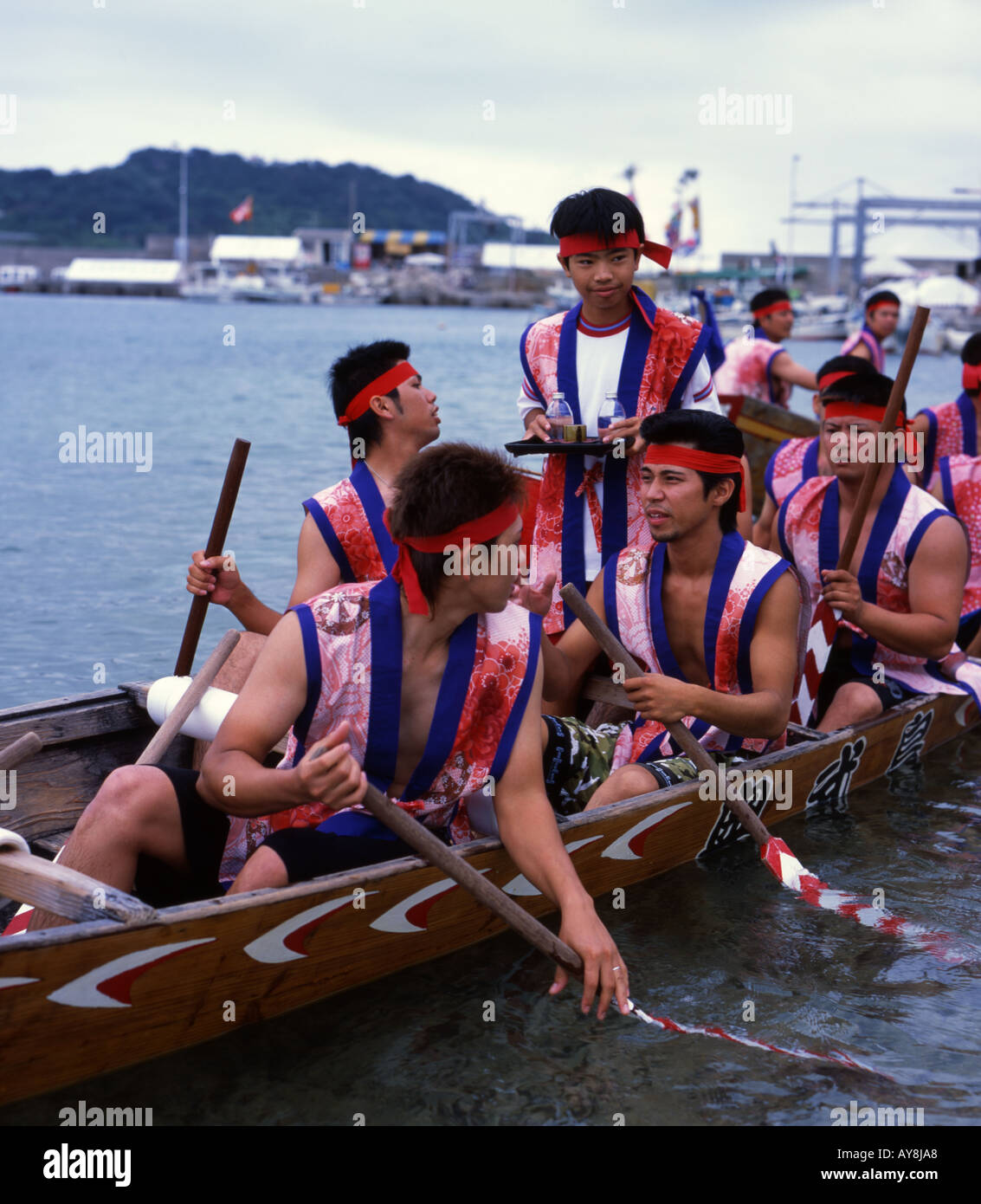 Dragon boat racing at Oojima haari (haarri hari baari) Tamagusku ...