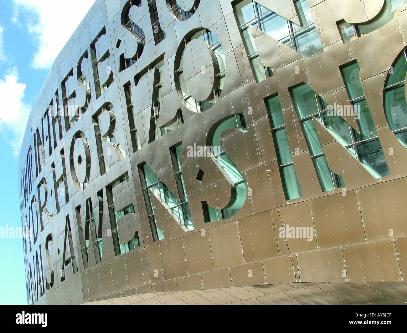 The Wales Millenium Centre building of Culture and Arts in Cardiff Bay ...