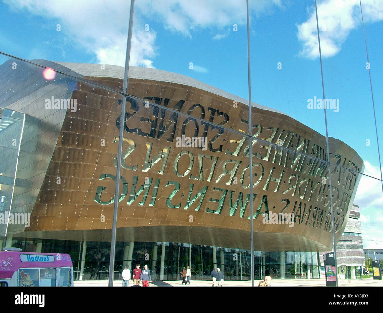 The Wales Millenium Centre building of Culture and Arts in Cardiff Bay ...