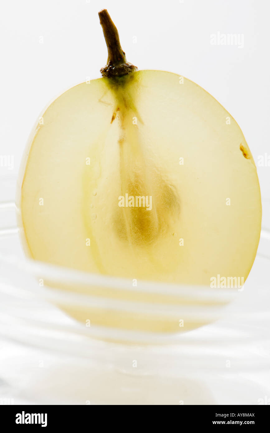 Green grape, cross section, close-up Stock Photo - Alamy
