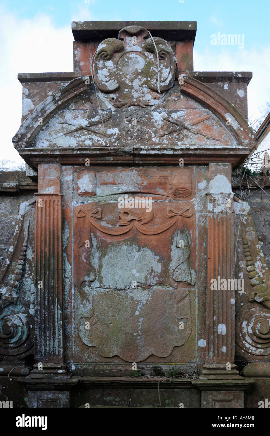 Tomb dated 1689 . Applegarth , Sibbaldbie and Johnstone Church of ...