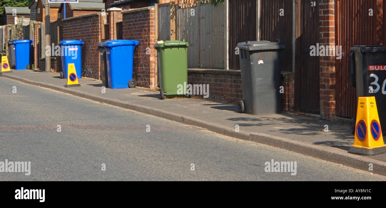 Local Council, Dustbin Collection Day, England, United Kingdom Stock ...