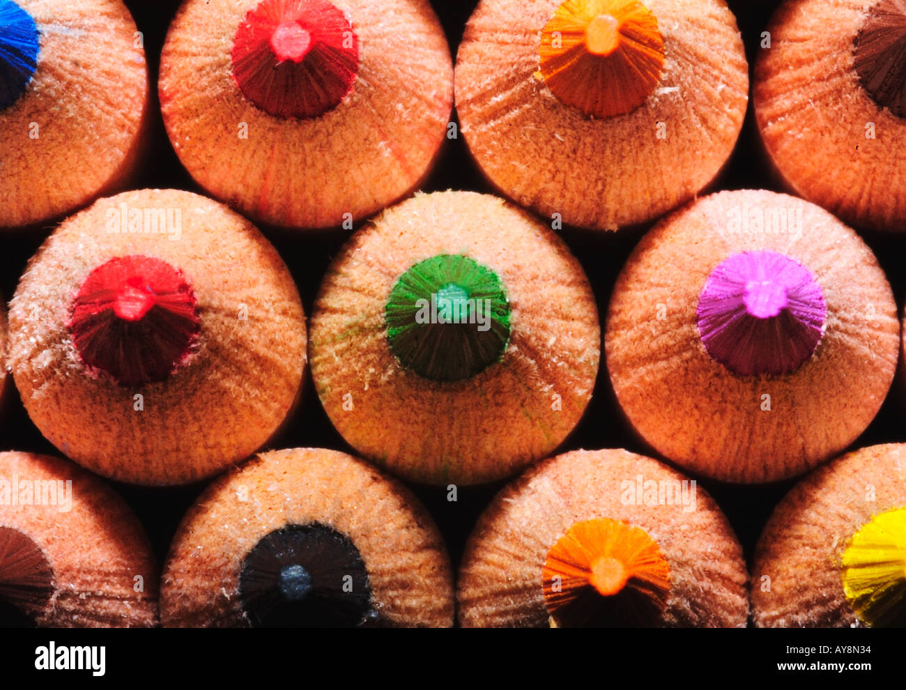 colours at pencil point Stock Photo - Alamy