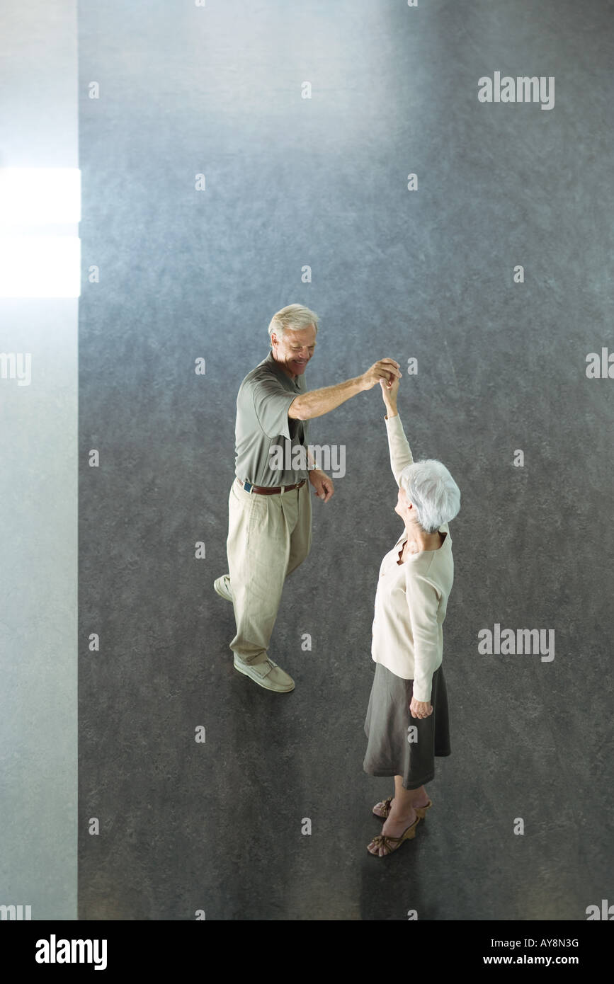 Couple dancing, full length, high angle view Stock Photo - Alamy