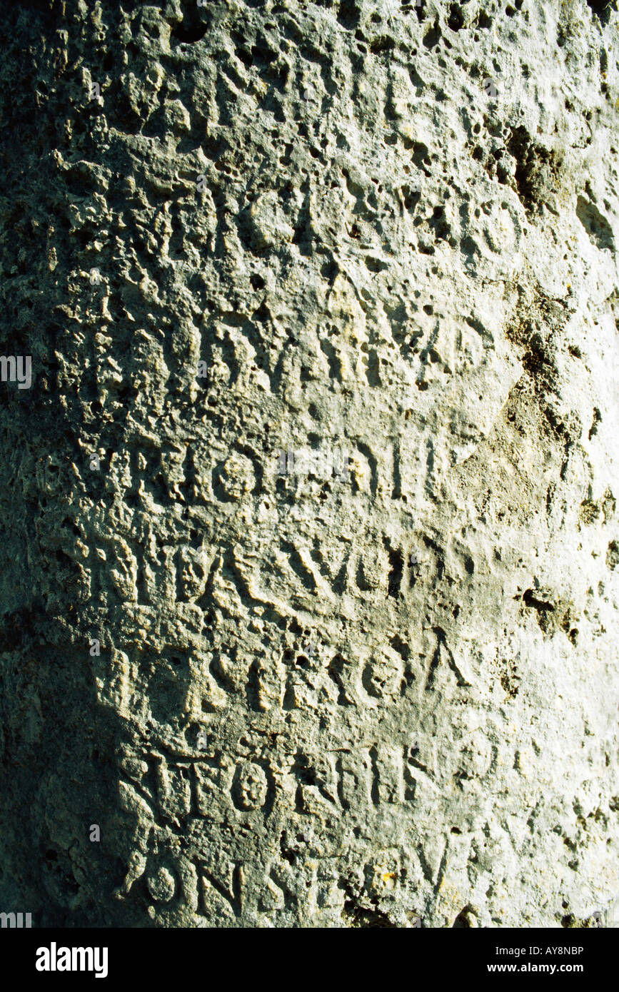 Stone with carved roman numerals hi-res stock photography and images ...