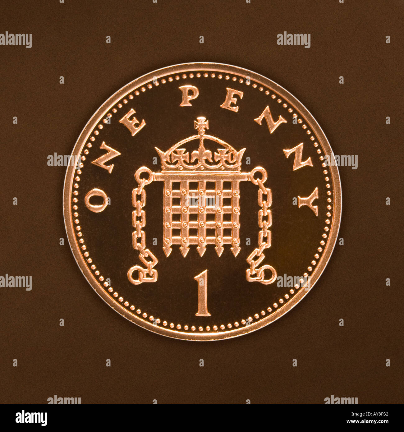 1 pence coin Stock Photo - Alamy