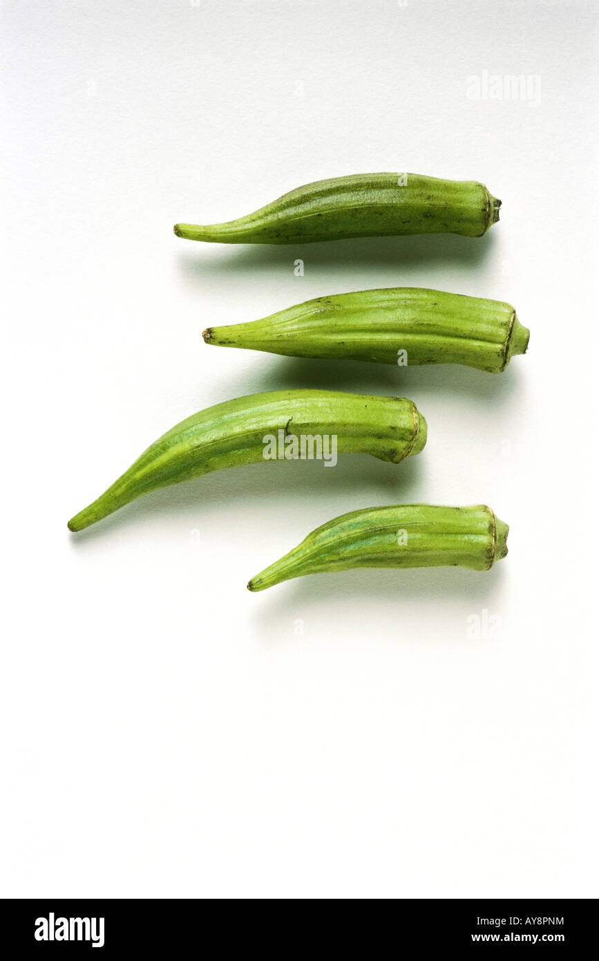 Okra, close-up, viewed from directly above Stock Photo - Alamy