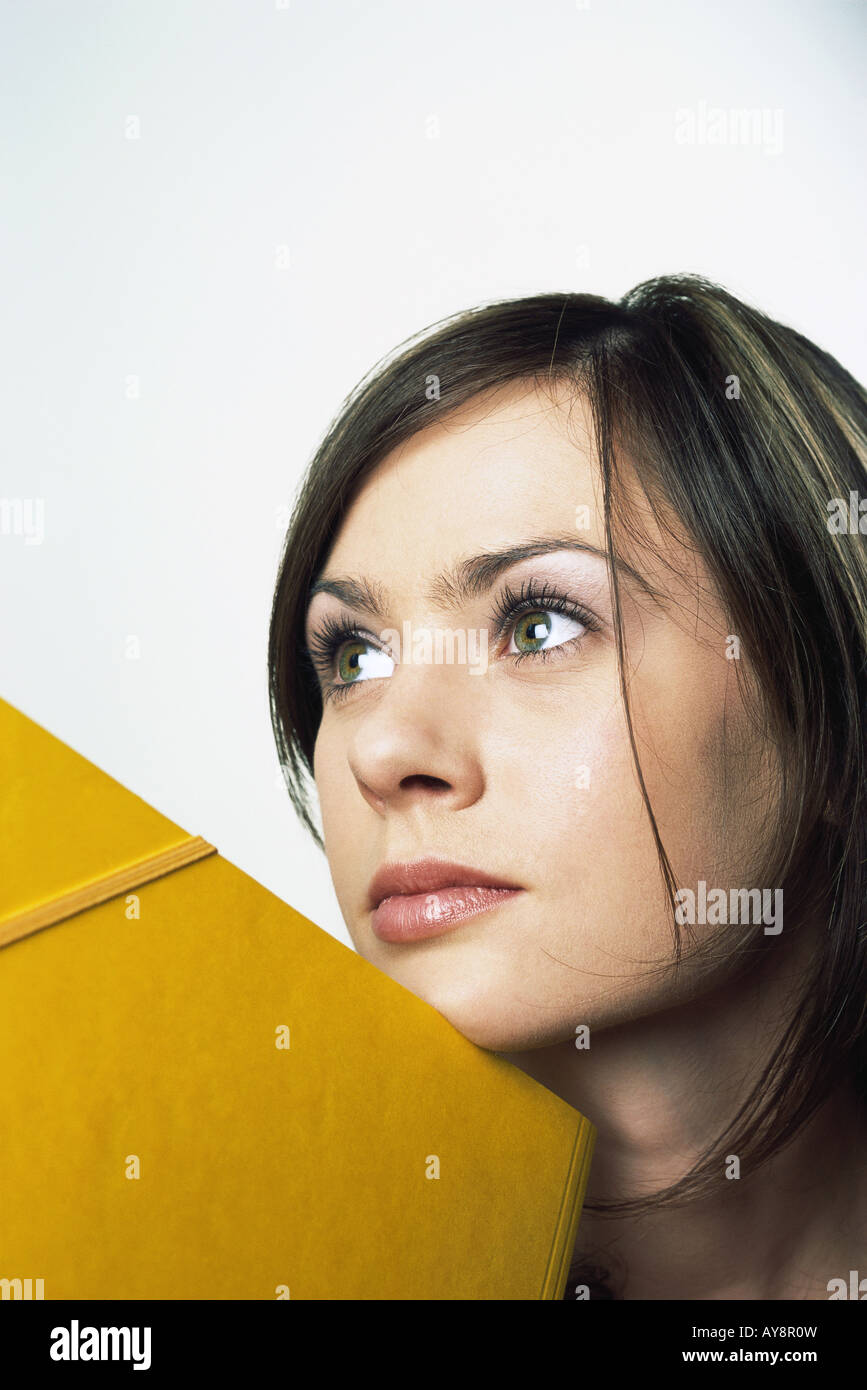 Cropped view woman folder hi-res stock photography and images - Alamy