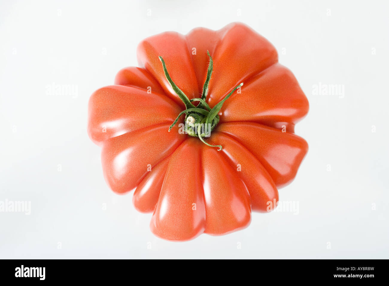 Ripe heirloom tomato, high angle view Stock Photo - Alamy