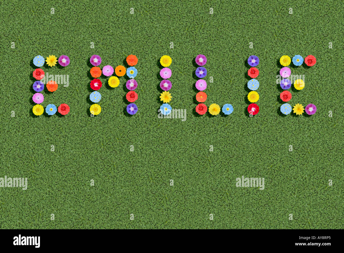 Emilie first name girl written illustration Stock Photo - Alamy