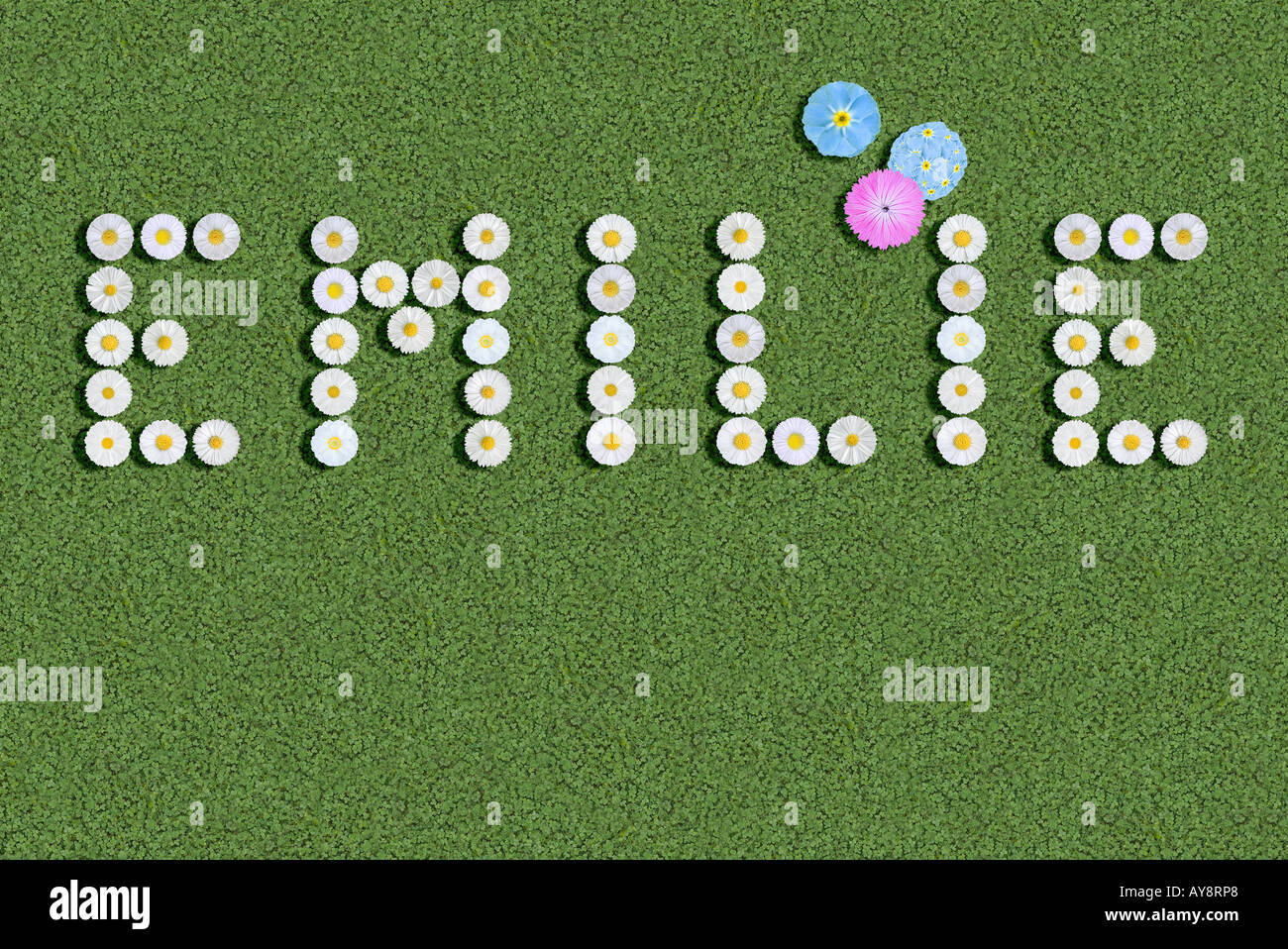 Emilie first name girl written illustration Stock Photo - Alamy