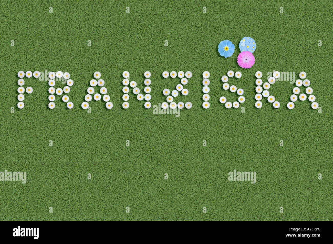 Franziska first name girl written illustration Stock Photo - Alamy