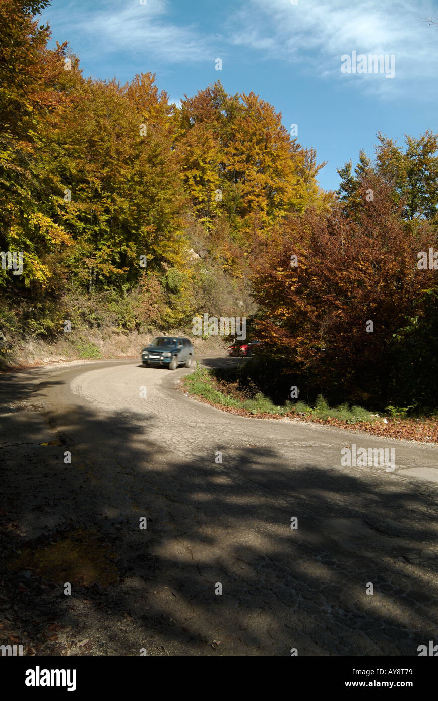 Car driving country road hi-res stock photography and images - Alamy