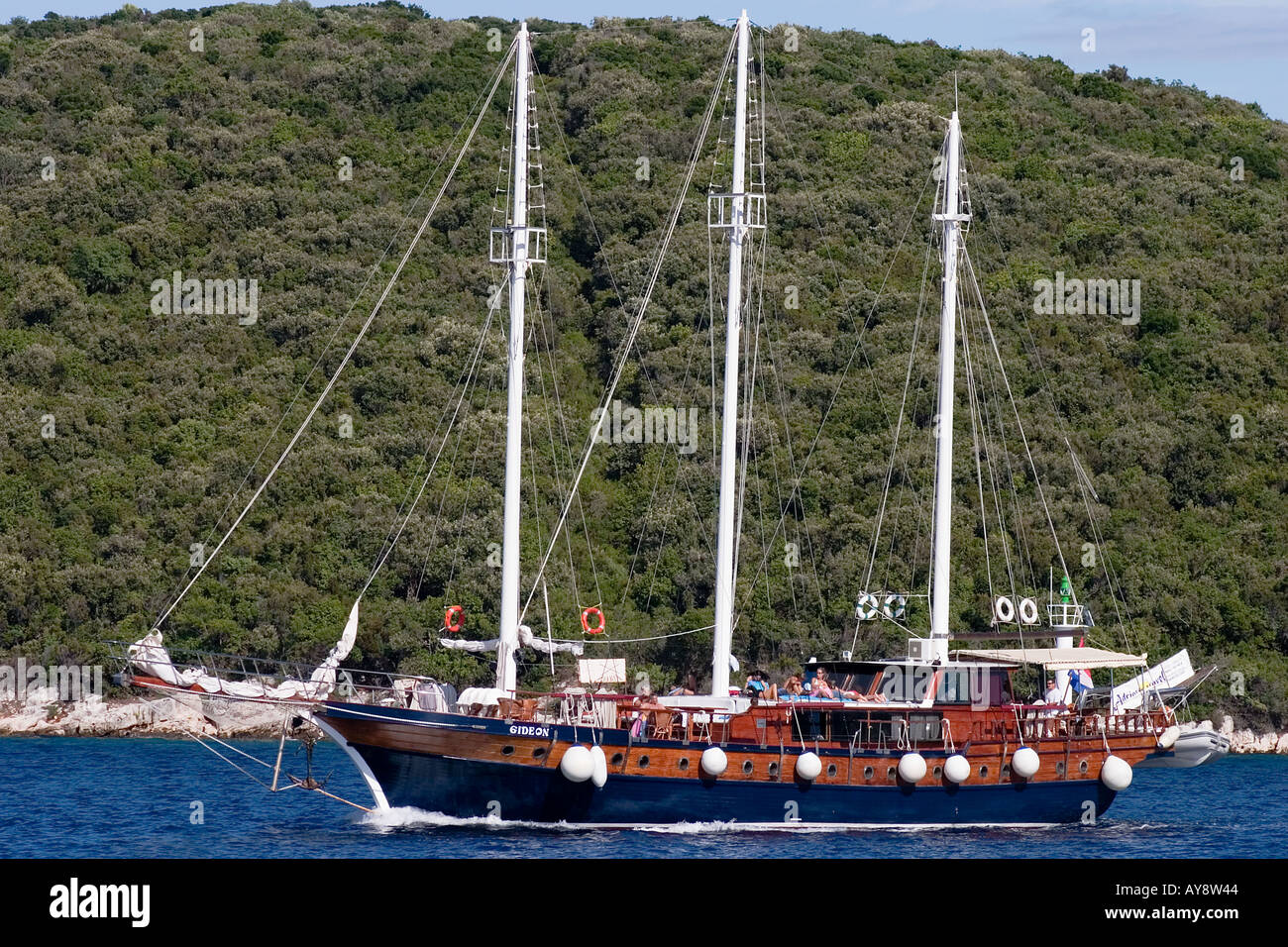 Cruise ship Gideon off Korcula, Croatia Stock Photo - Alamy