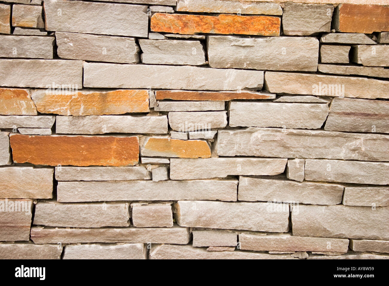 Section of dry stone wall at Wales Botanic Gardens, Llanarthne S Wales ...