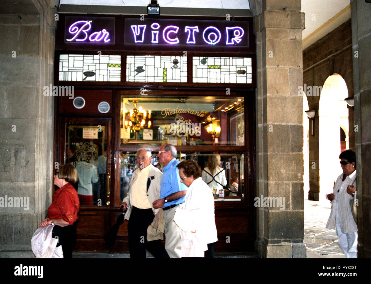 Bar Victor is a popular watering hole in the centre of Bilbao Spain ...