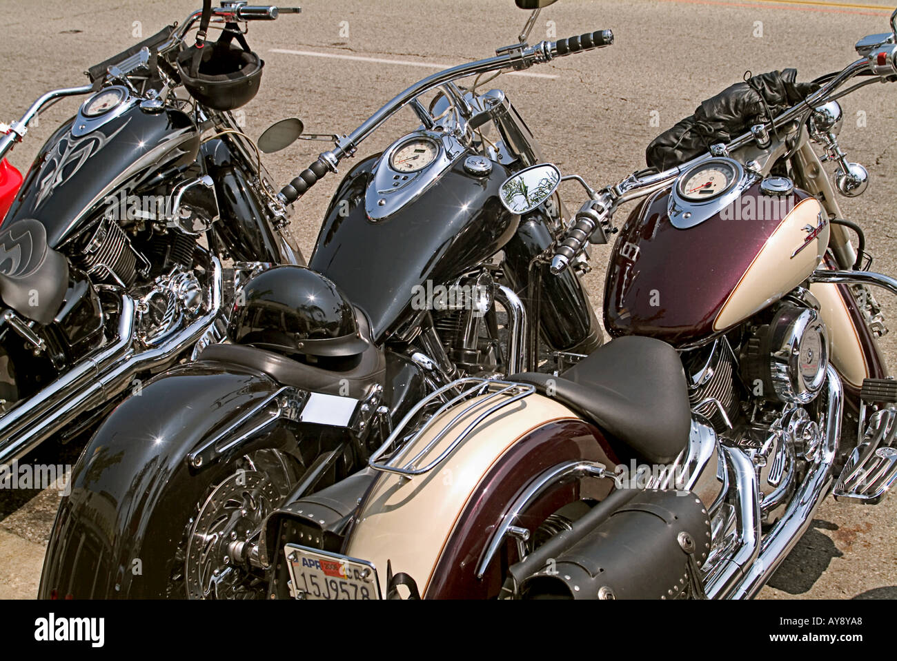 Old Pasadena California, Colorado street Harley Davidson motorcycles ...