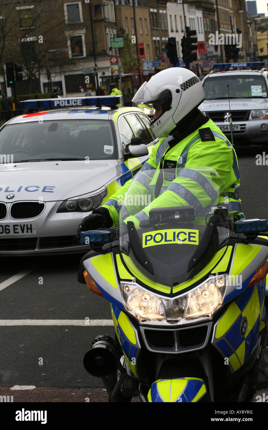 Motor cycle police car hi-res stock photography and images - Alamy