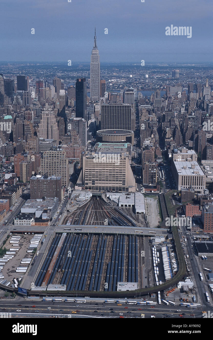 Madison square garden aerial hi-res stock photography and images - Alamy