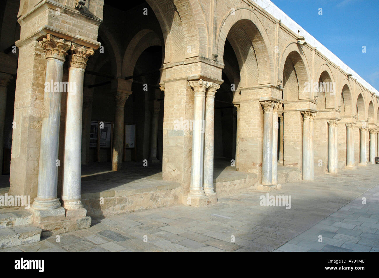 Sidi Okba Mosque also called Great Mosque, Kairouan in Tunisia Stock ...