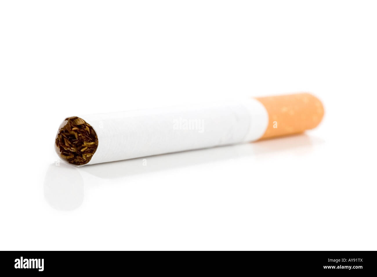 Cigarette on white Stock Photo - Alamy