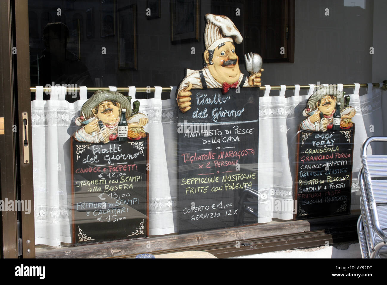 Restaurant Sign Boards, Venice, Italy, Europe Stock Photo - Alamy