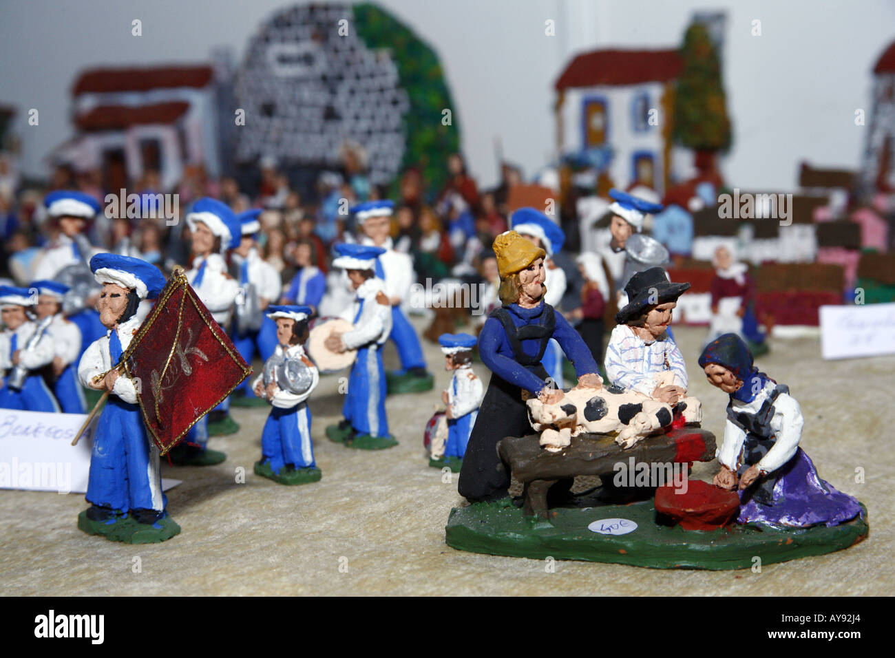 Figurines made from clay. Azores islands handicraft Stock Photo - Alamy