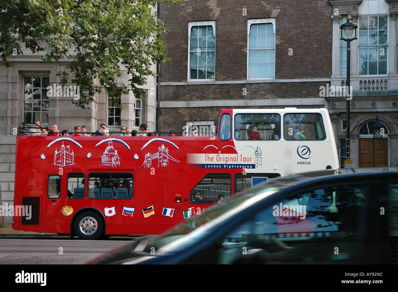 The Original Tour touring bus at Parliament Street in London Stock ...