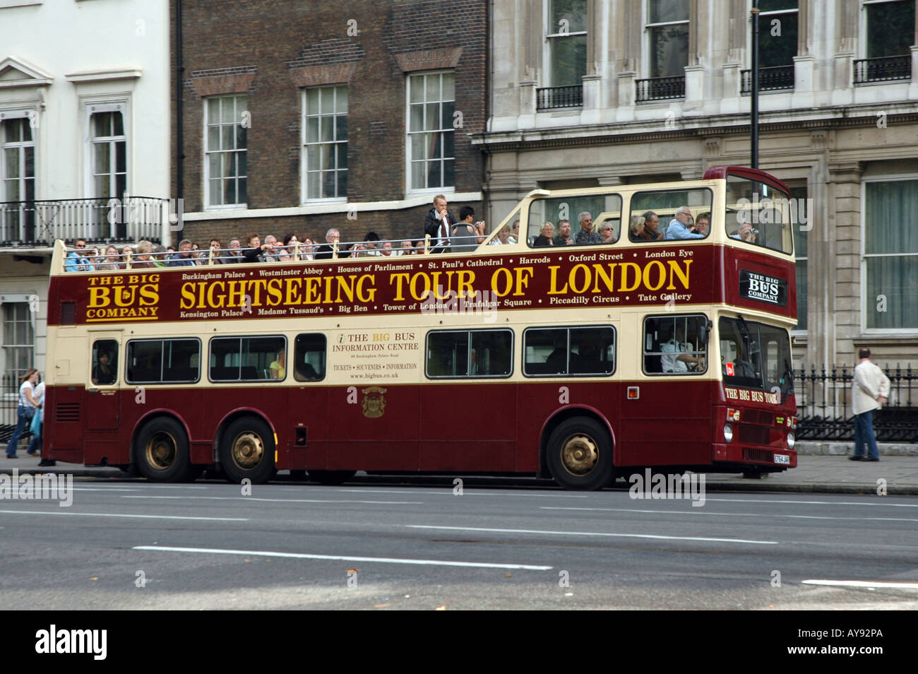 The Big Bus Company touring bus on Parliament Street in London, UK ...