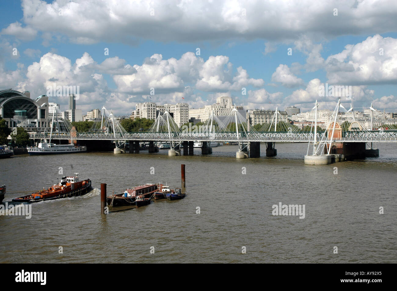 Panorama of London with Charing Cross railway station, Hungerford ...