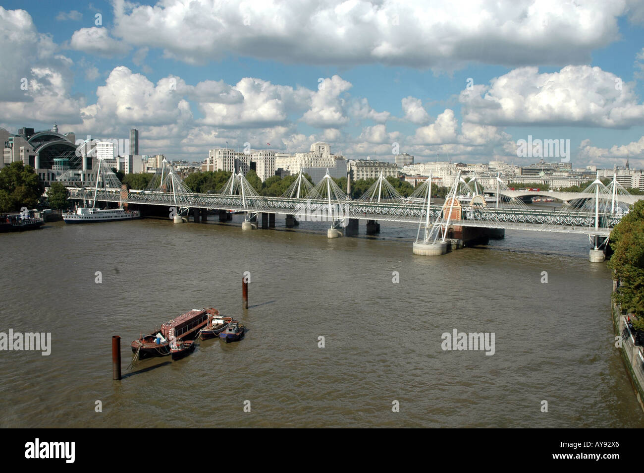 Panorama of London with Charing Cross railway station, Hungerford ...